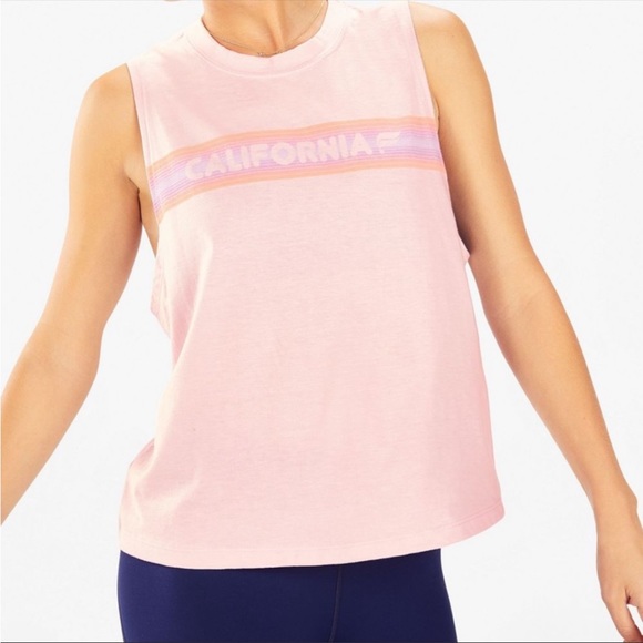 Fabletics | Tops | Fabletics California Lilac Retro Stripe Gina Muscle ...